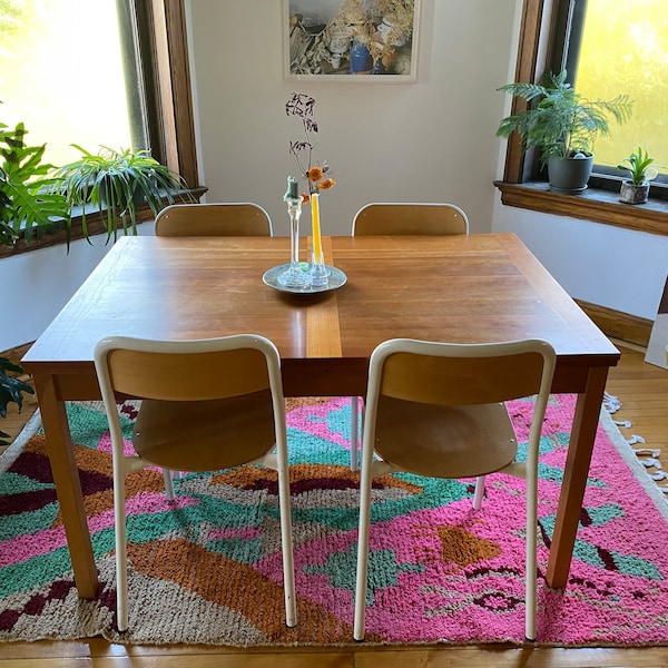 Soft GREEN WOOL Living Room ,berber Grid Pattern Rug ,stunning Moroccan ...