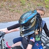 Custom Predator Motorcycle Helmet Had-painted Fire Blue dot & Ece ...