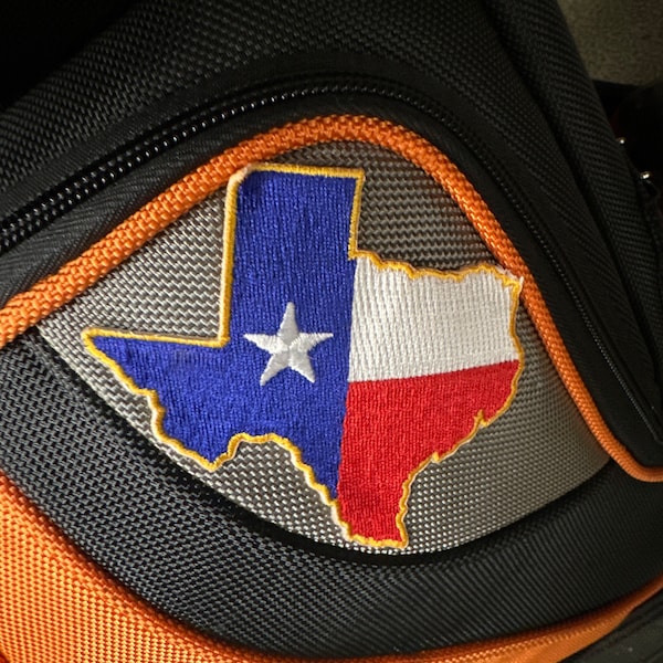 TEXAS Outline Shape STATE Flag PATCH Iron-on Embroidered Applique Top ...