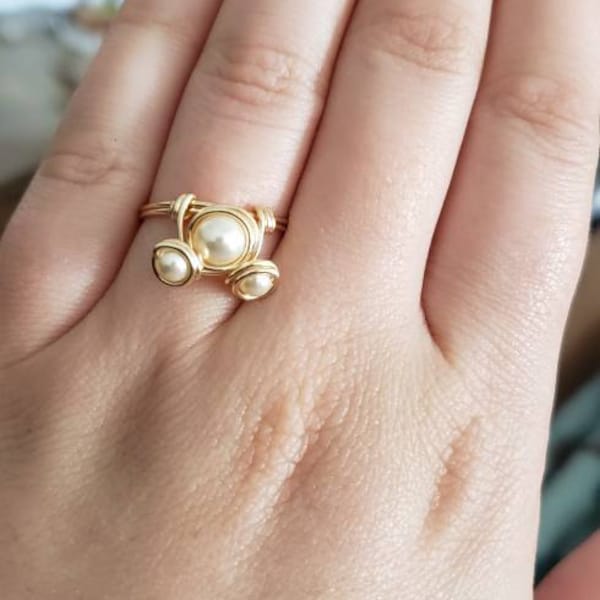 Disney Themed Wire Wrapped Ring - Sterling Silver OR Gold Tone - With ...
