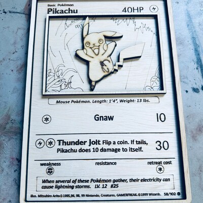 Pokemon Trading Card Charizard Laser Ready Template SVG DXF Laser Cut ...