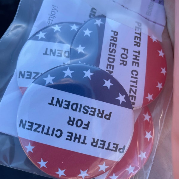 Custom Campaign Buttons - 1.25" or 2.25" Pinback Buttons; VOTE ...