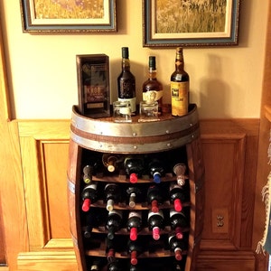 Hanging Glass Rack Stemware Rack Made From Oak Wine Barrel - Etsy