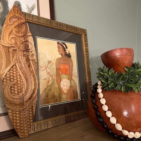 Surfboard Wood Wall Decor diamond Head Breaker Large Hawaiian Wood ...