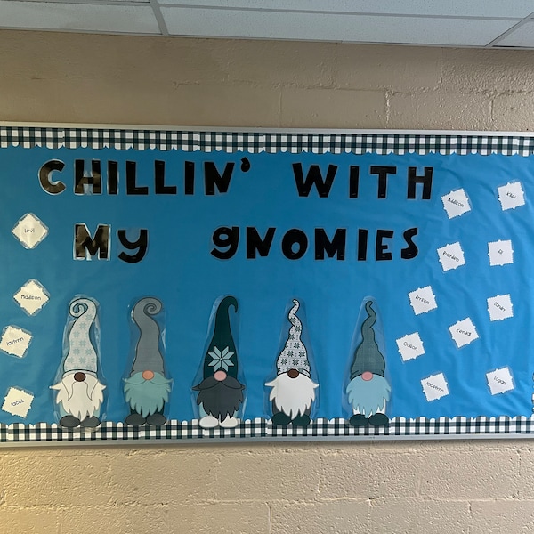 Winter Gnomes - January Bulletin Board Kit - Etsy