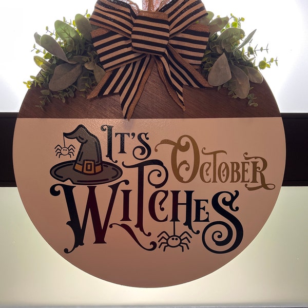 Halloween Front Door Decor | Halloween Door Hanger | It's October ...