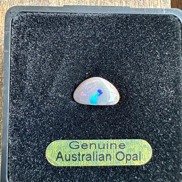 Gem Quality 2.33ctw Natural Australian Solid Lightning Ridge Black Opal ...