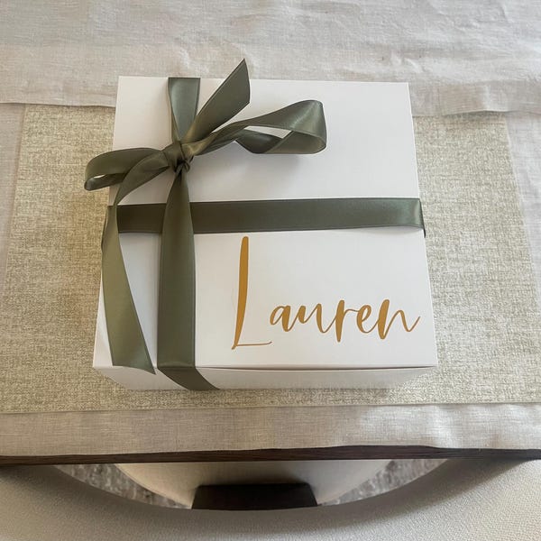 Empty Bridesmaid Proposal Box With Ribbon Personalized Bridesmaid Boxes ...
