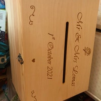 Lockable Wedding Guests Wish Post Box With a Key Wooden With Slot Cards ...