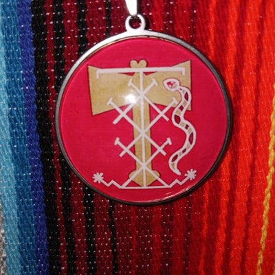 Shango Veve Talisman, the God of Fire, Lightning and Thunder, Voodoo ...