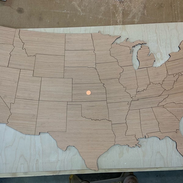 Laser Cut USA Map: SVG Vector Template of Every State of America ...