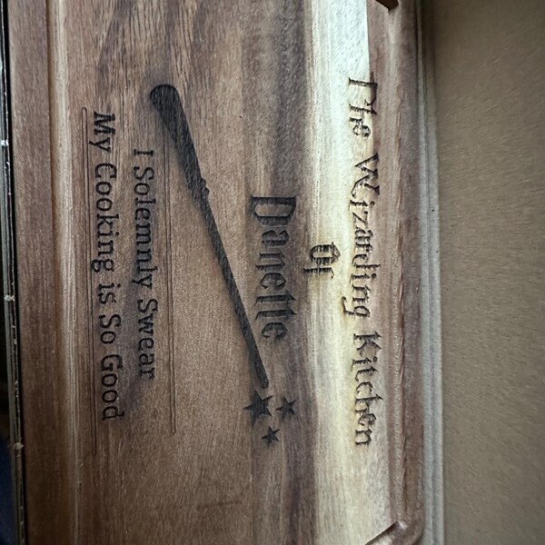 The Wizarding Kitchen of Personalized Wizard Quote Cutting Board 'eat ...