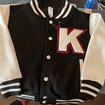 White Varsity Patch With Chenille and Felt, 4.5 Length - Etsy