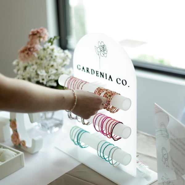 Logo Bracelet Display Stand, Acrylic Jewelry Display, Jewelry Display ...