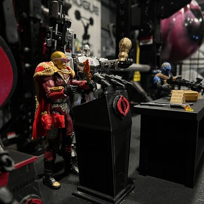 GI Joe 3d Printed Throne & Podium for Cobra Commander Destro for 6 Inch ...