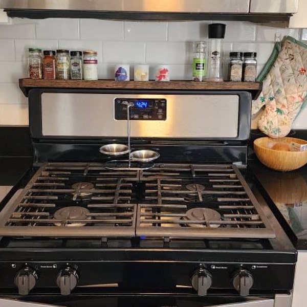Stove Top Spice Rack-tray-kitchen Shelf-organizer-storage-space Saver ...