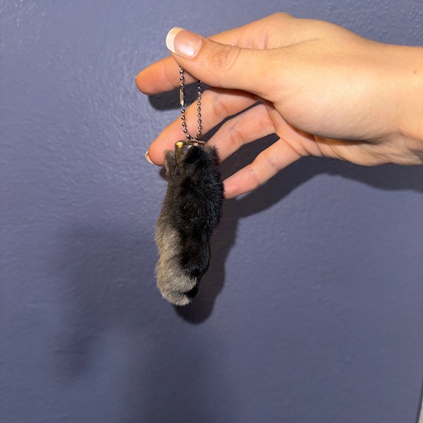Rabbit Foot Key Chain - Etsy