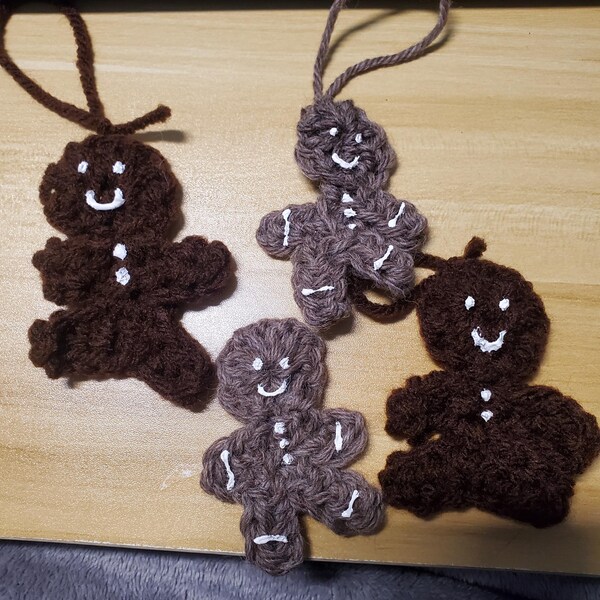 Crochet Pattern Gingerbread Man Decoration Mini Christmas Garland ...