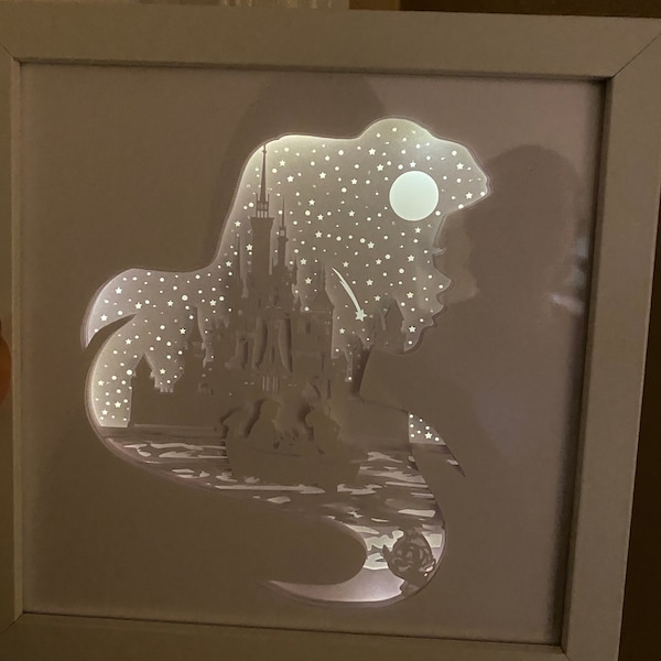 The Little Mermaid, Ariel, Beach Life, Decorative Shadow Box Shadowbox ...
