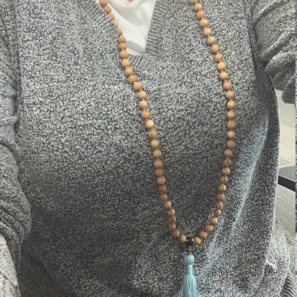 Azorean Paradise 108 Mala Apatite, Blue Lace Agate, and Lava Stone ...