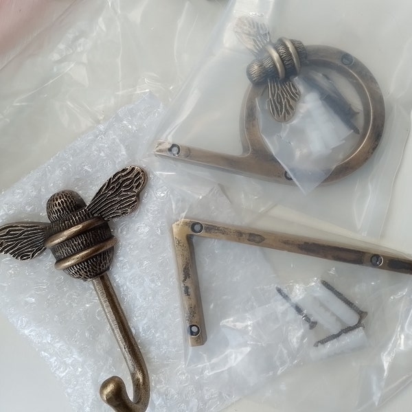 Brass Bee Coat Hook | Towel Hook | Wall Mounted Wall Hooks | Hooks for ...