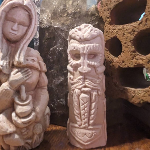 Thor Totem Altar Statue Asatru Figurines - Etsy
