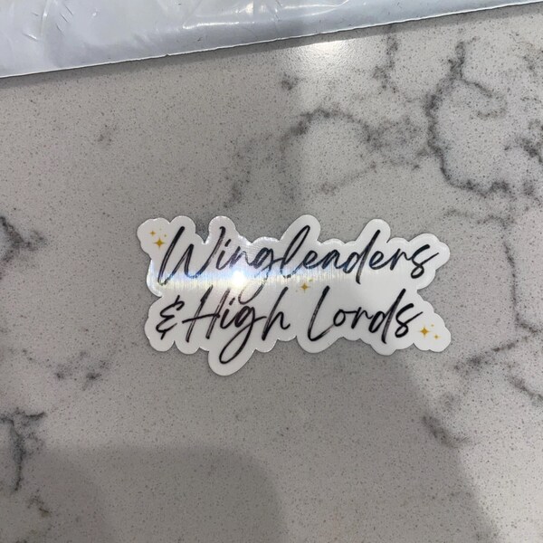 Wingleaders & High Lords Sticker, Bookish Sticker, Fourth Wing, Iron ...