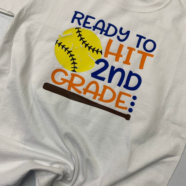 Ready to Hit 2nd Grade Svg, Boy Second Grade, Back to School Svg, Baby ...