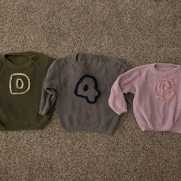 DIY Sweater Number Handembroidery Stick and Stitch Kids First Birthday ...