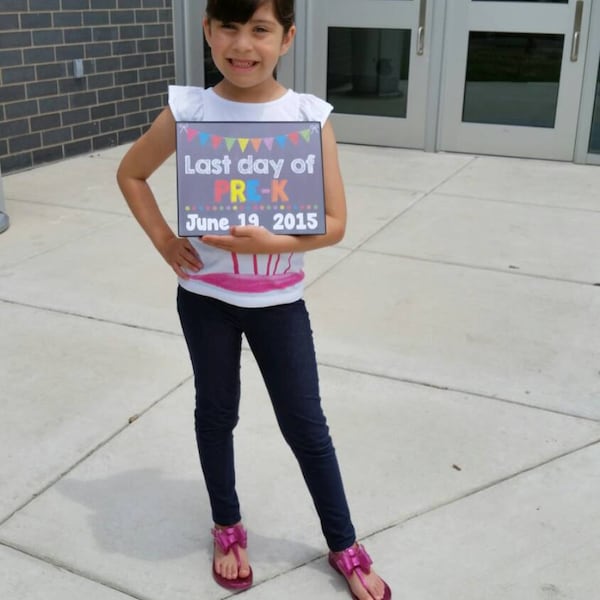 Last Day of School Pre-k Kindergarten With Custom Date Chalkboard Chalk ...