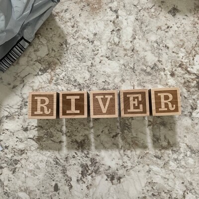 Personalized Wood Name Blocks, Painted Baby Blocks, Black Nursery Decor ...