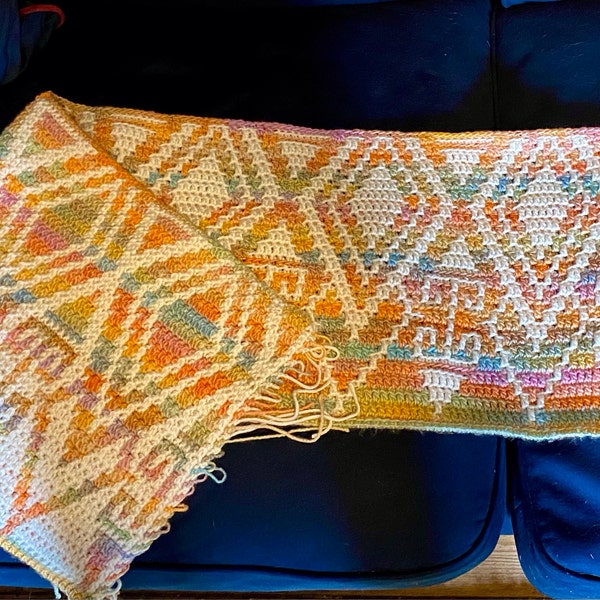 Overlay Mosaic Crochet Afghan/blanket Pattern Ancient Stories. Charts ...