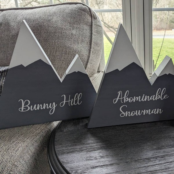 Wooden Mountains | Centerpieces | 3 Peak | Rustic Table Numbers ...