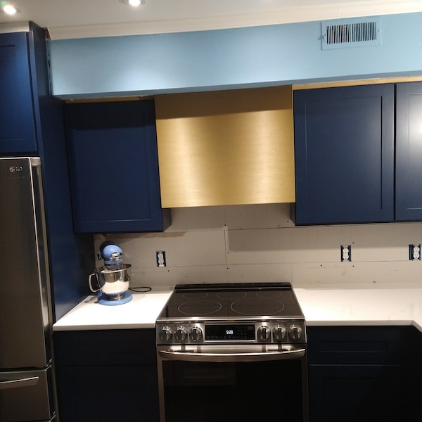 30" Matte Black Square Hood Vent Custom Color 3 Speed Fan With Leds - Etsy