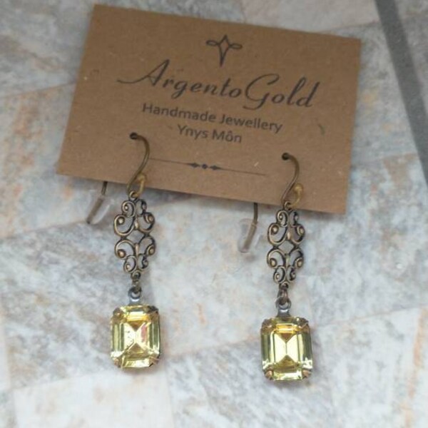 Regency Style Earrings, Vintage Drop Earrings, Edwardian Earrings ...