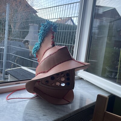 DIY Kettle Hat Eva Foam Helmet Chapel Fer Pattern Blueprint - Etsy