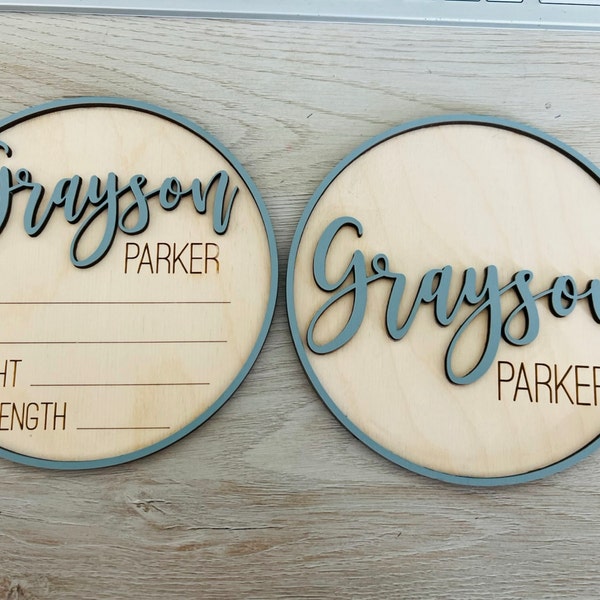Personalized Baby Announcement Sign | Birth Stats Board | Newborn ...