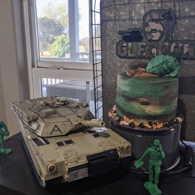 Camo Cake Topper, Camo Birthday, Camo Theme, Camo Party, Military Cake ...