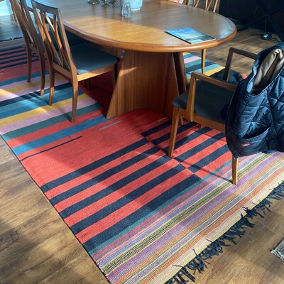 Exclusive Design Cotton Rug, Neutral Kilim Rug, Eco Friendly Earthy ...