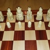 Made to Order Chess Set, Reynard the Fox Design in a Stone and Walnut ...