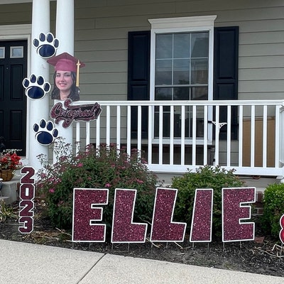 Personalized Graduation Yard Sign Letters 18, Custom Graduation Yard ...