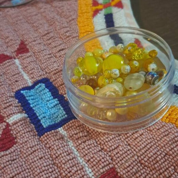 Rainbow Bead Soup Mix, 4oz Glass Bead Mix, Mixed Loose Lot of Beads, Bulk Glass Beads, Mixed ...