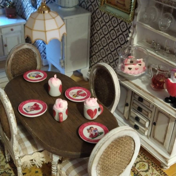 Tiny Easter Egg Glitter House Dollhouse Miniature Vintage Style Paper 6369