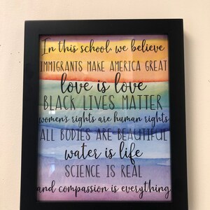 In This Classroom We Believe in This School We Believe - Etsy