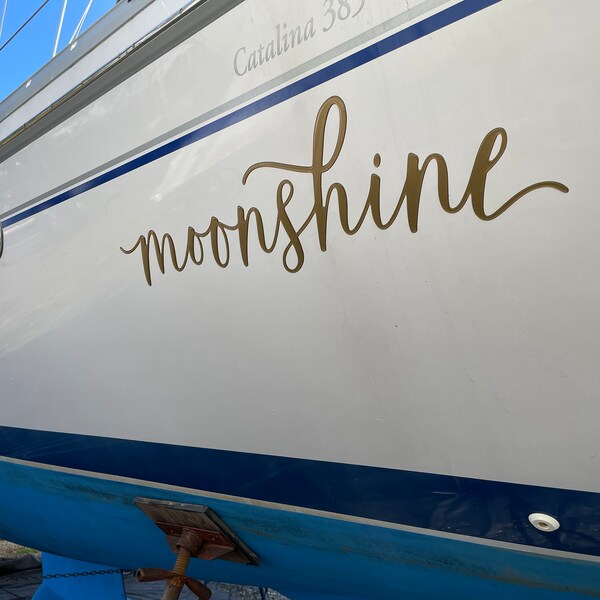 Custom Boat Name Raised Domed Decals - Etsy