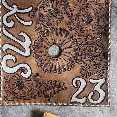 Hand Tooled & Carved Genuine Leather Cow Tag Keychain - Etsy