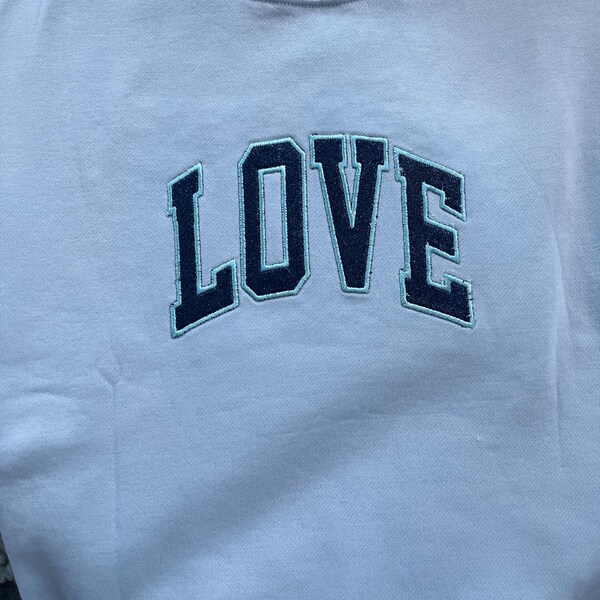 Chenille Yarn Script Font Applique Embroidery Seven Sizes 2, 3, 4, 5, 6 ...