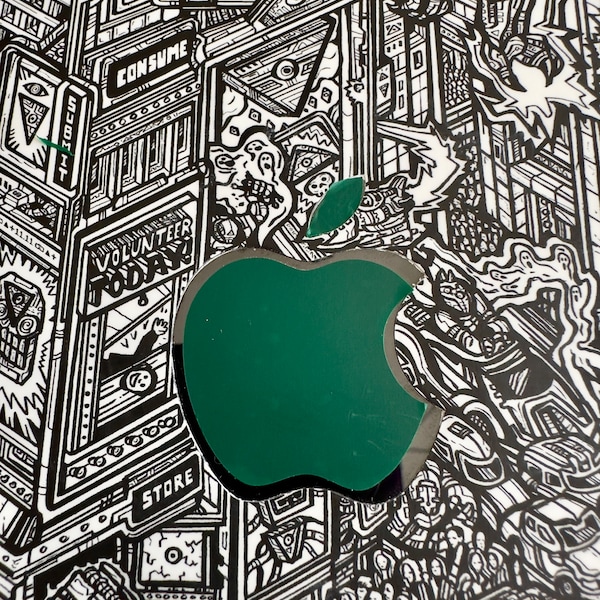 For Apple Logo Decal, iPhone Logo Sticker, Glitter Apple Decal, Foil ...