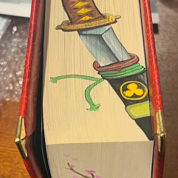 Fourth Wing Special Edition Hand Painted Fore Edge Book Rebecca Yarros ...