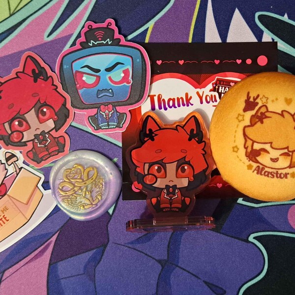 Acrylic Standee: Teary Eyes Babies [ Hazbin Hotel ] - Alastor , Adam ...